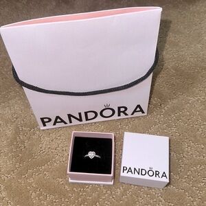 Pandora | Jewelry | Pandora Elevated Heart Ring Sterling Silver | Poshmark